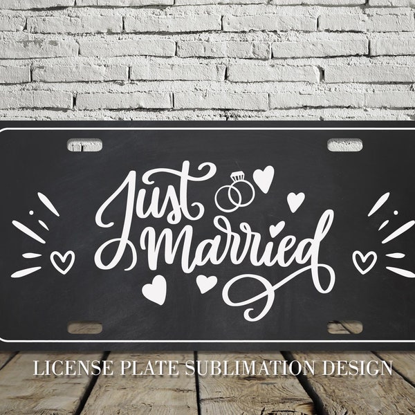 Just Married Car Plate - Etsy