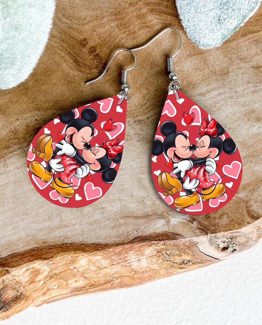 Teardrop Earring PNG, Mickey Mouse Valentine's Day Earring Designs ...