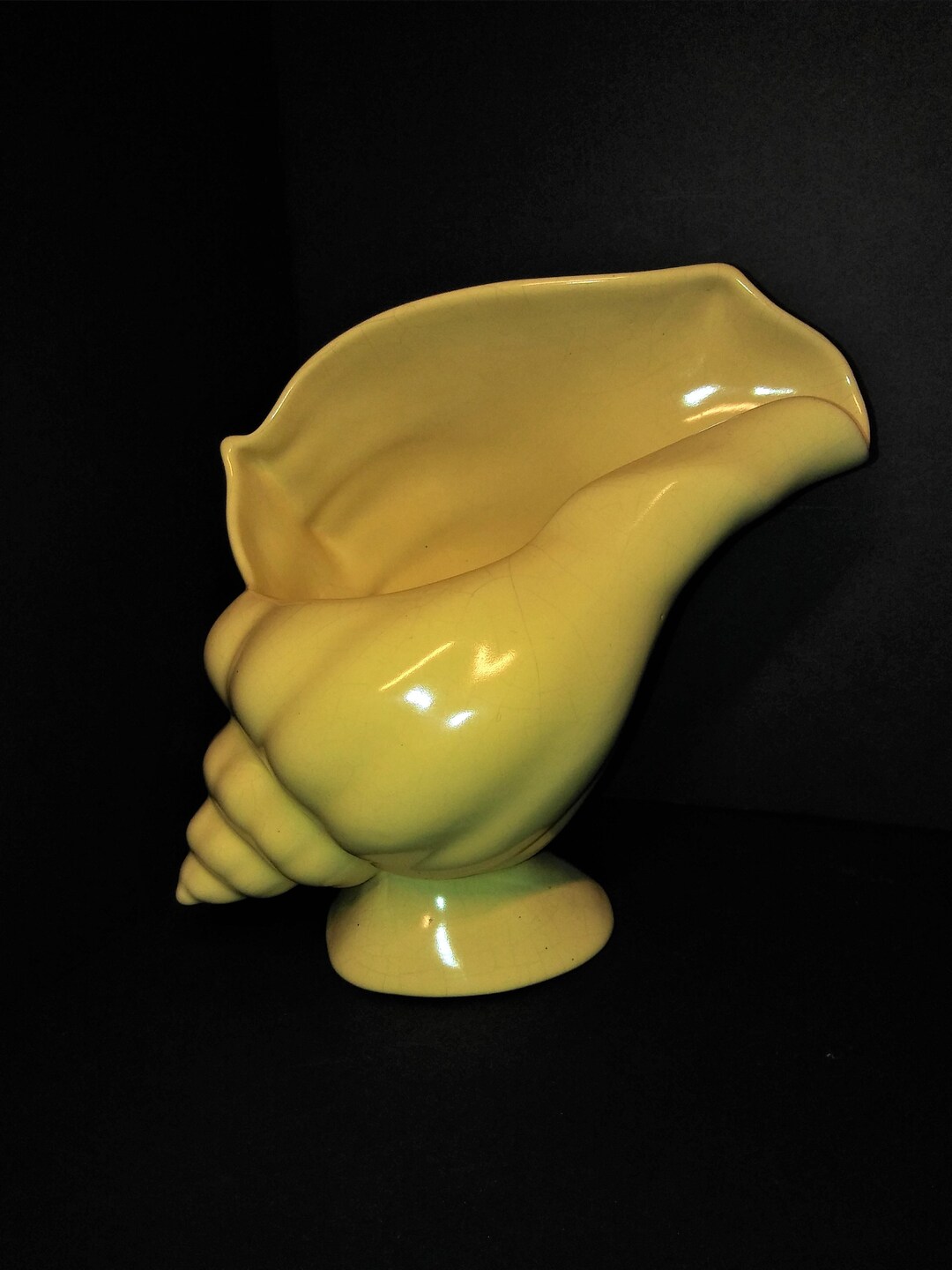 Conch Planter, Vintage Pottery Seashell, MCM, Mid Century, Tiki Bar ...
