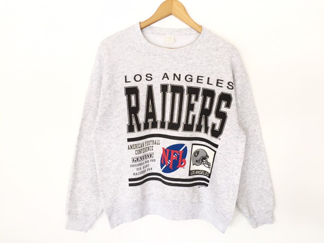 Rare!! Vintage 90s Raiders Los Angeles Spellout Pullover Jumper ...
