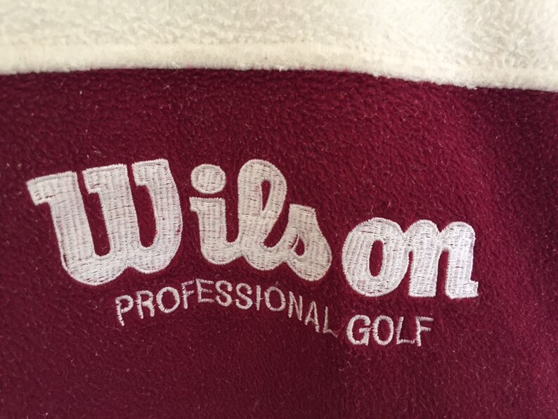 Rare Wilson Golf Spellout Embroidery Pullover Jumper Sweater Fleece - Etsy
