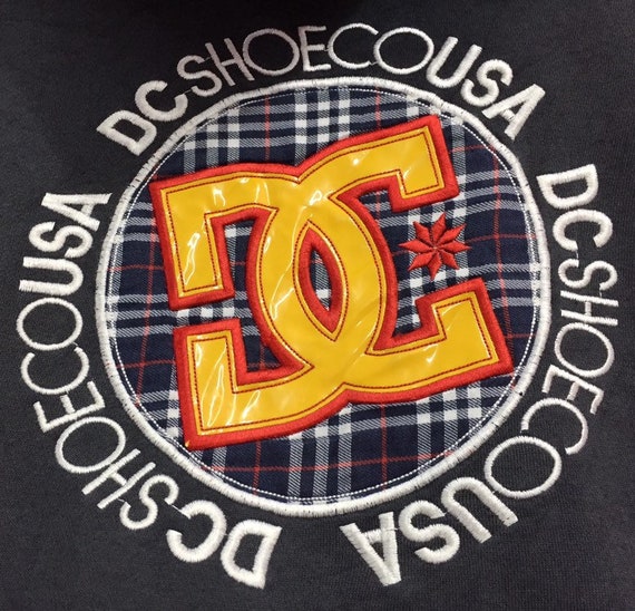Rare!! Vintage Dc Shoes USA Big Logo Spellout Embroid… - Gem