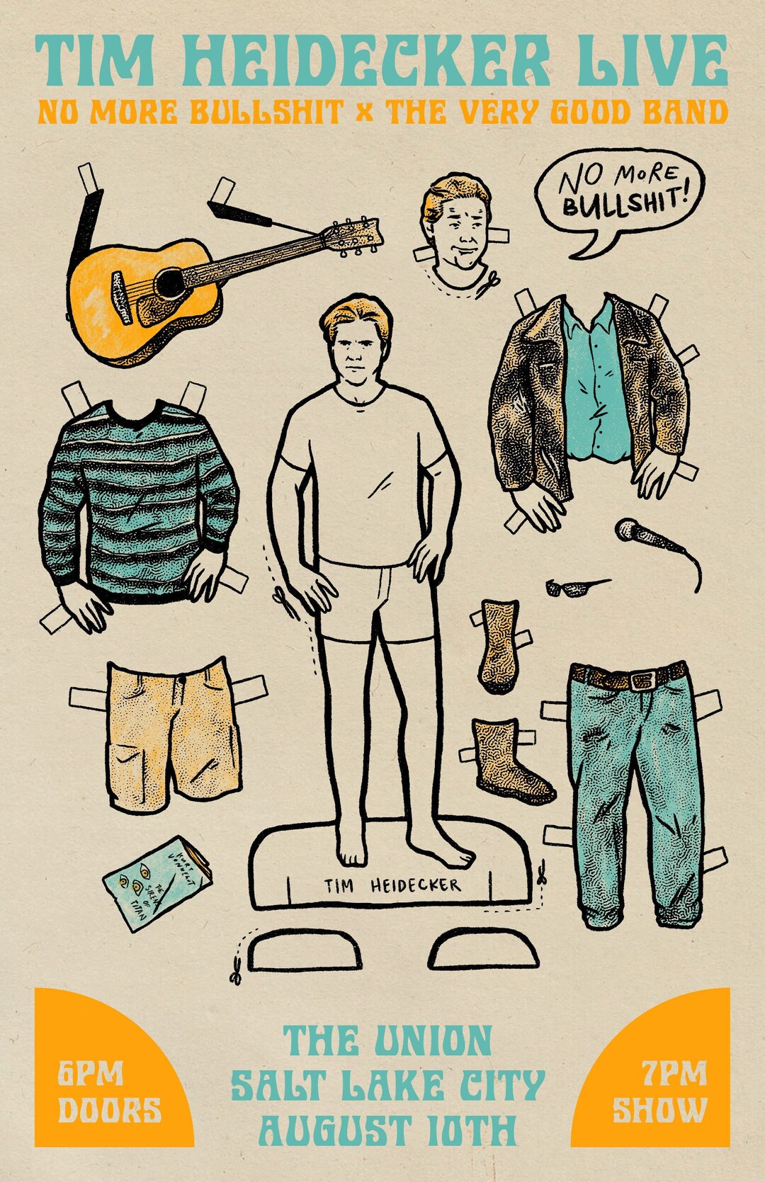 Two Tims Tim Heidecker SLC Show Poster - Etsy