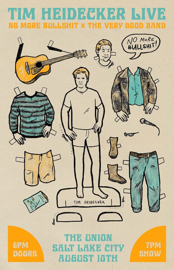 Two Tims Tim Heidecker SLC Show Poster - Etsy