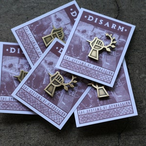 DISARM Fist Enamel Pin - Etsy