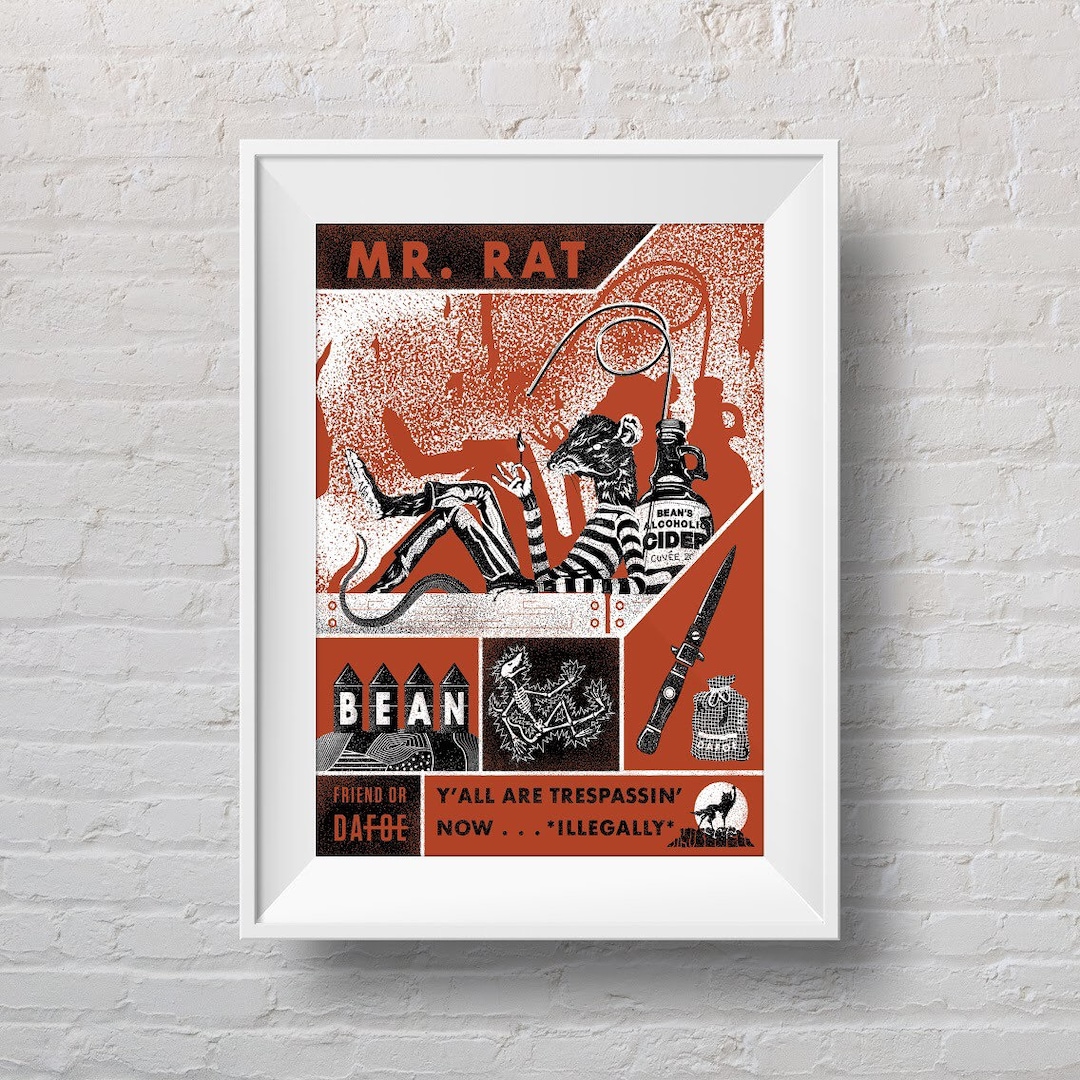 Friend or Dafoe - Mr. Rat Mini-print - Fantastic Mr. Fox - Etsy