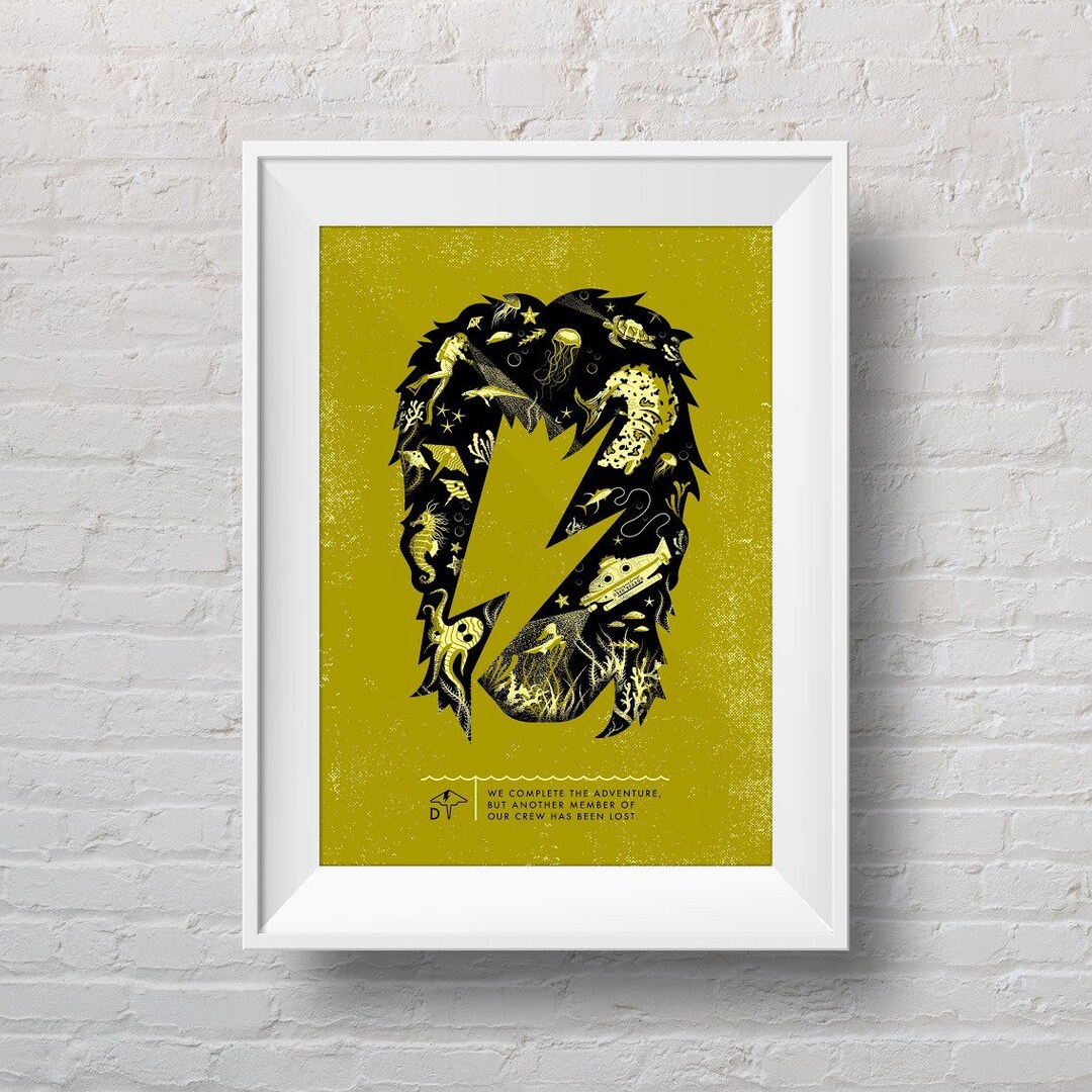 Sea Oddity David Bowie Mini-print - the Life Aquatic - Etsy