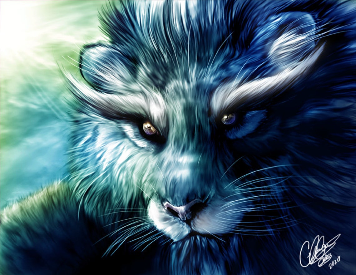 Limpression Alien Tiger Digital Art | Etsy