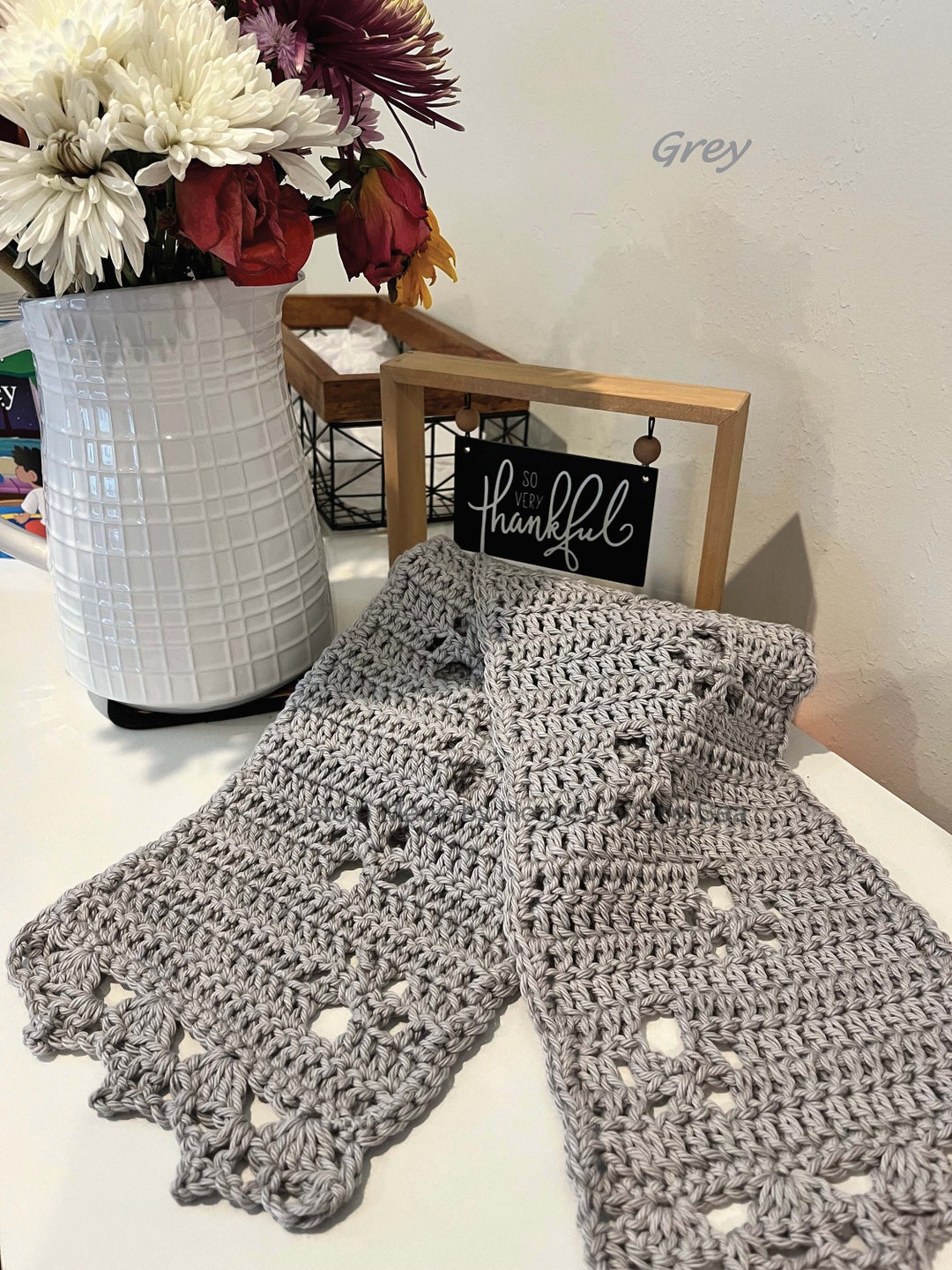 Paw Print Scarf, Crochet Scarf - Etsy