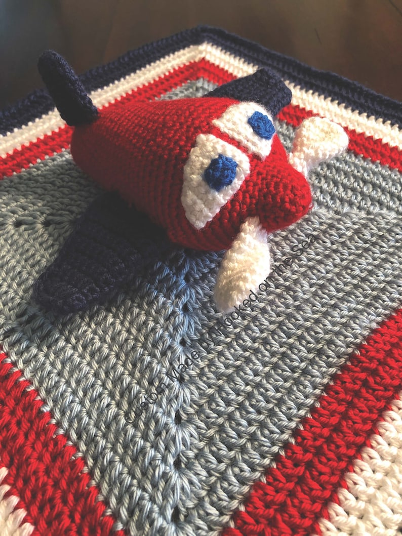 Crochet Airplane Lovey, Security Blanket - Etsy