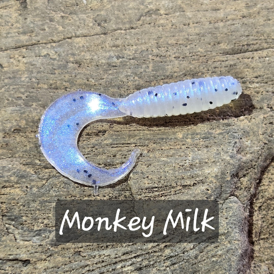 1.5" Curly-tail Grub - Monkey Milk - Pack of 15 Soft-plastic Lures - Etsy
