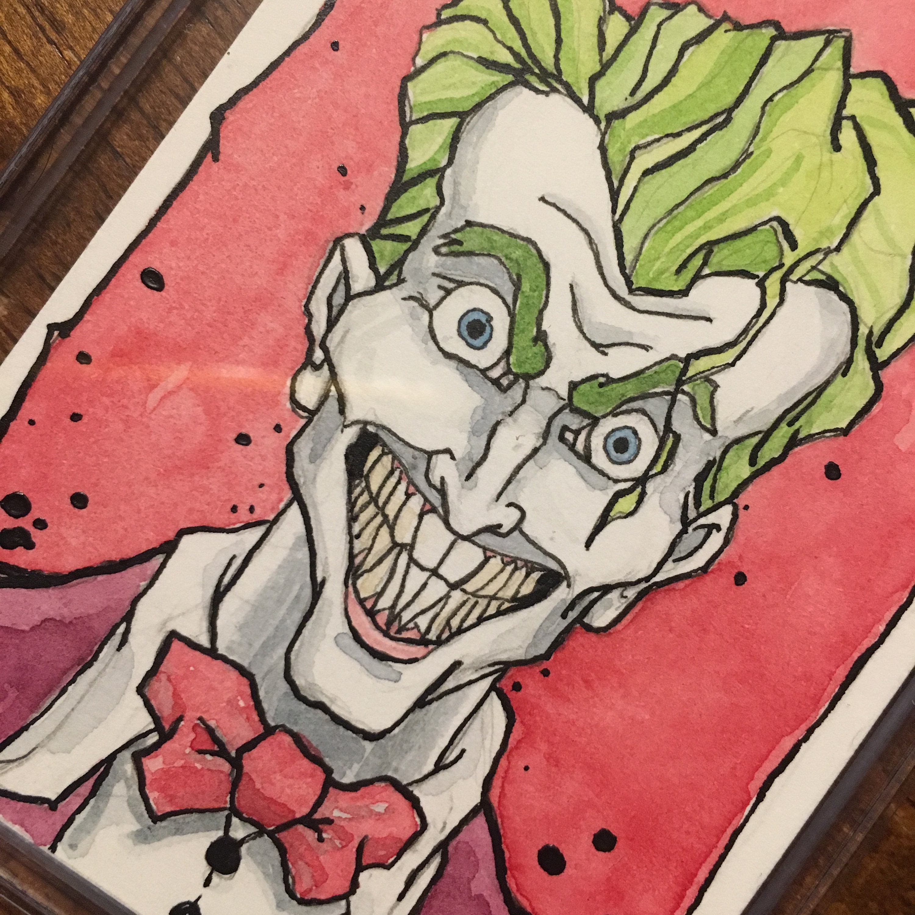 Joker Artist Card 1 of 1 Original Watercolor - Etsy Sweden