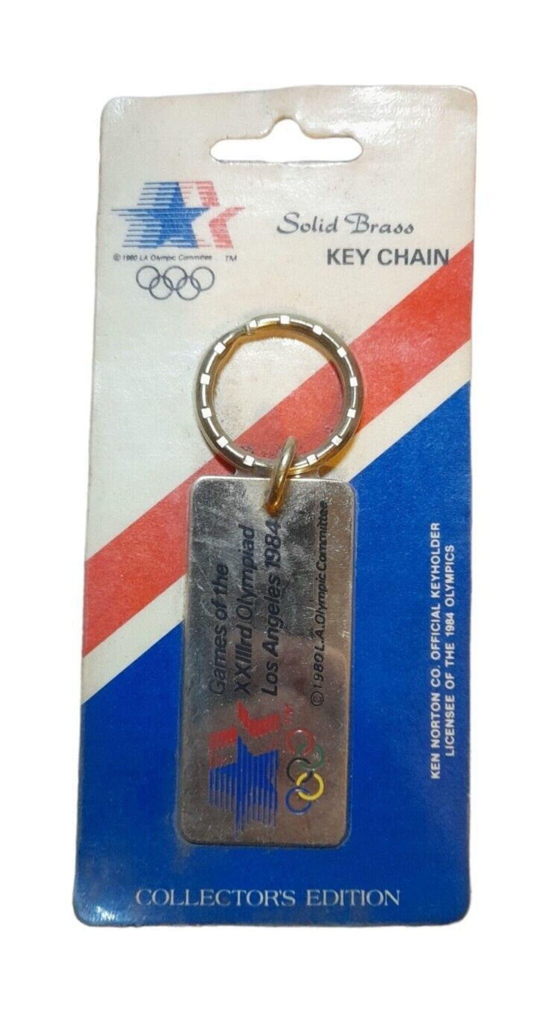 Keyring Xxiiird Olympiad Olympics Los Angeles 1984 Solid Brass Key ...