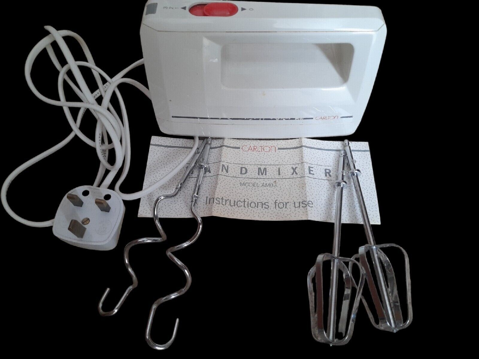 Vintage Carlton 3 Speed Hand Mixer With 2 Whisks & 2 Dough - Etsy