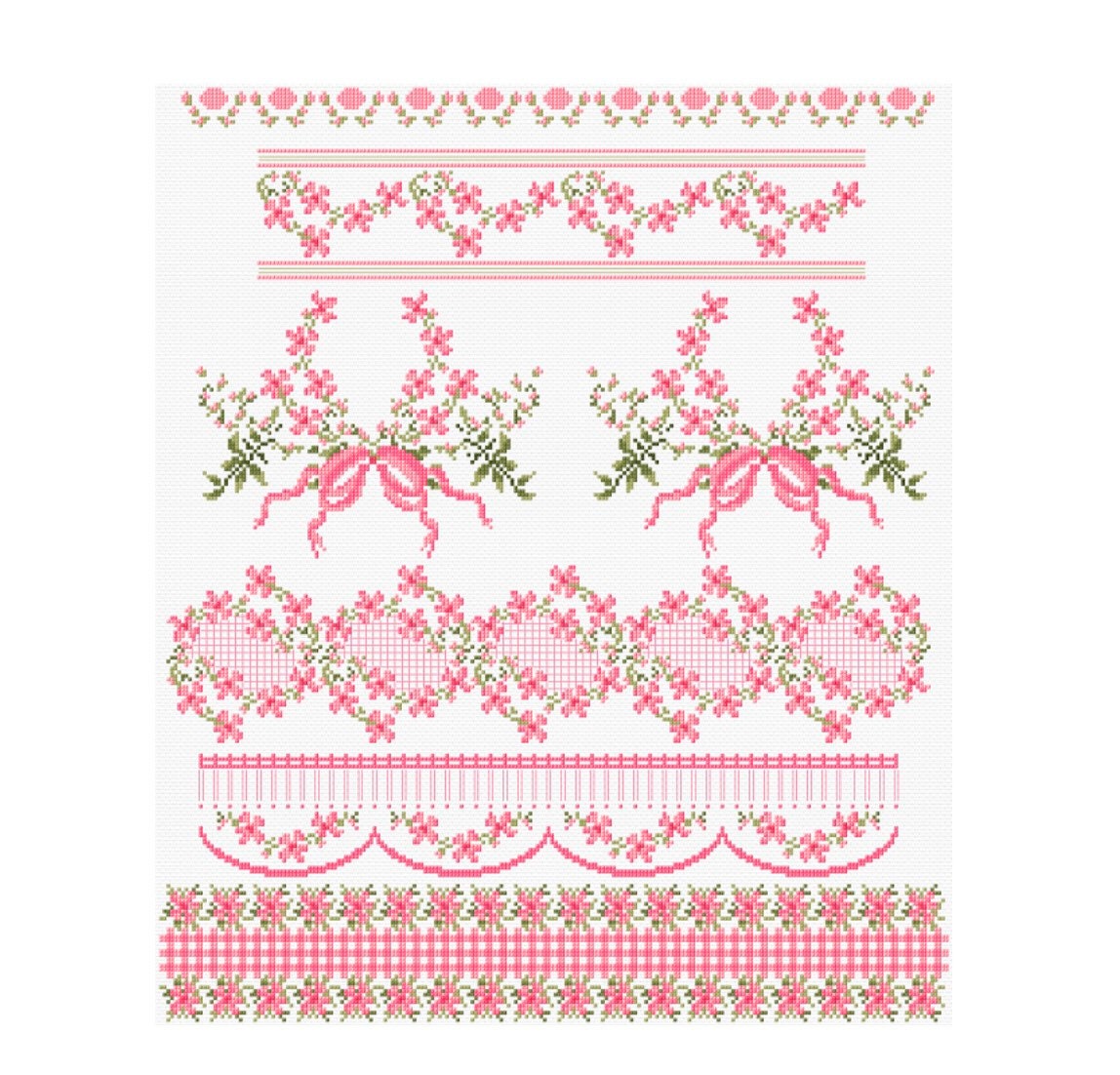 Floral Cross Stitch Pattern Collection of More Than 70 | Etsy