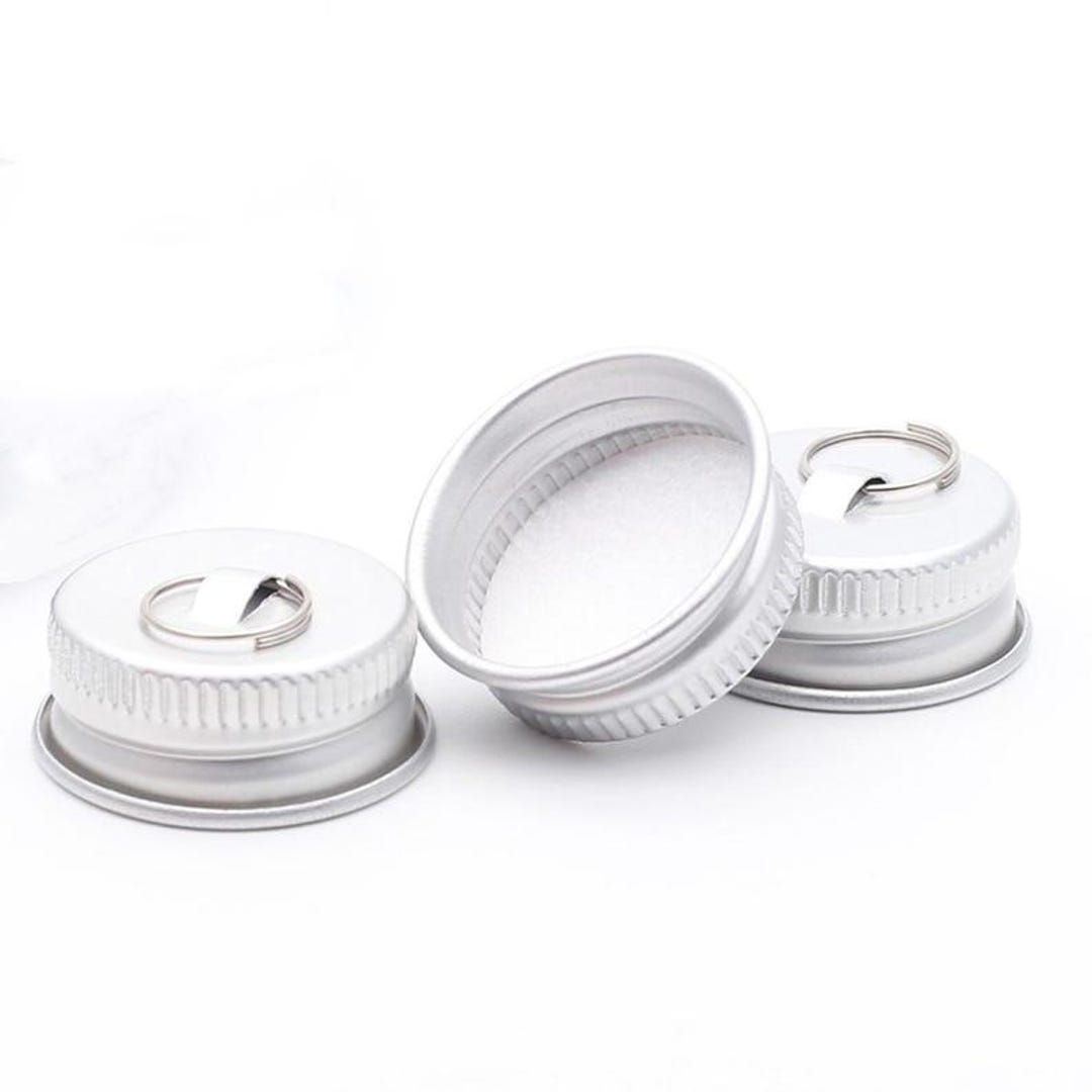 50 Pieces X 25mm Aluminum Screw Cap With Hanging Ring for Christmas ...