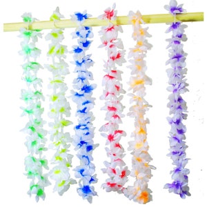 36 Pieces X Hawaii Flower Necklace Hawaii Party Decorations Hawaii ...