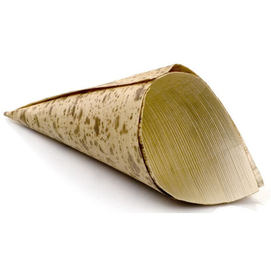 60 Pieces Party Supplies Disposable Tableware 3oz/90ml Natural Bamboo ...