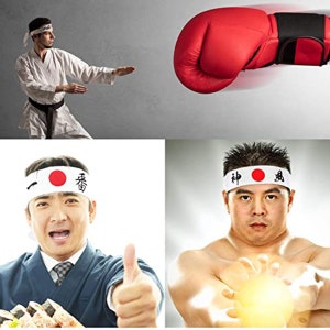 2pcs (white + Navy) Japanese Character (iinvincible) Ninja Samurai ...