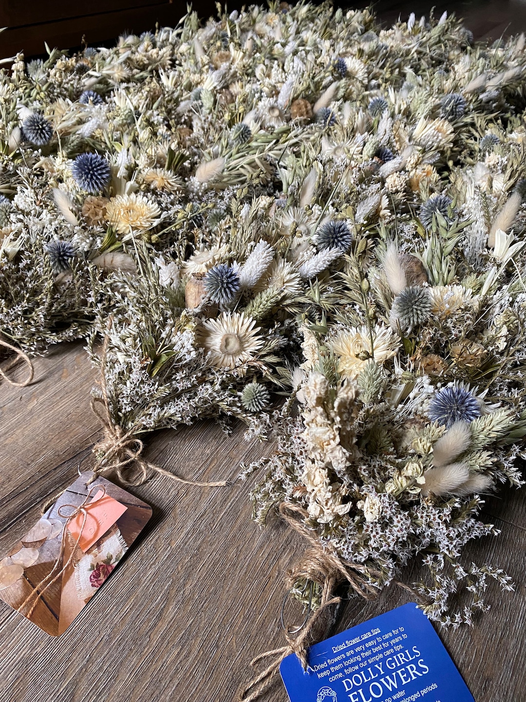 Dried Flower Table Garland, Wedding Garland, Dried Thistle Decor ...