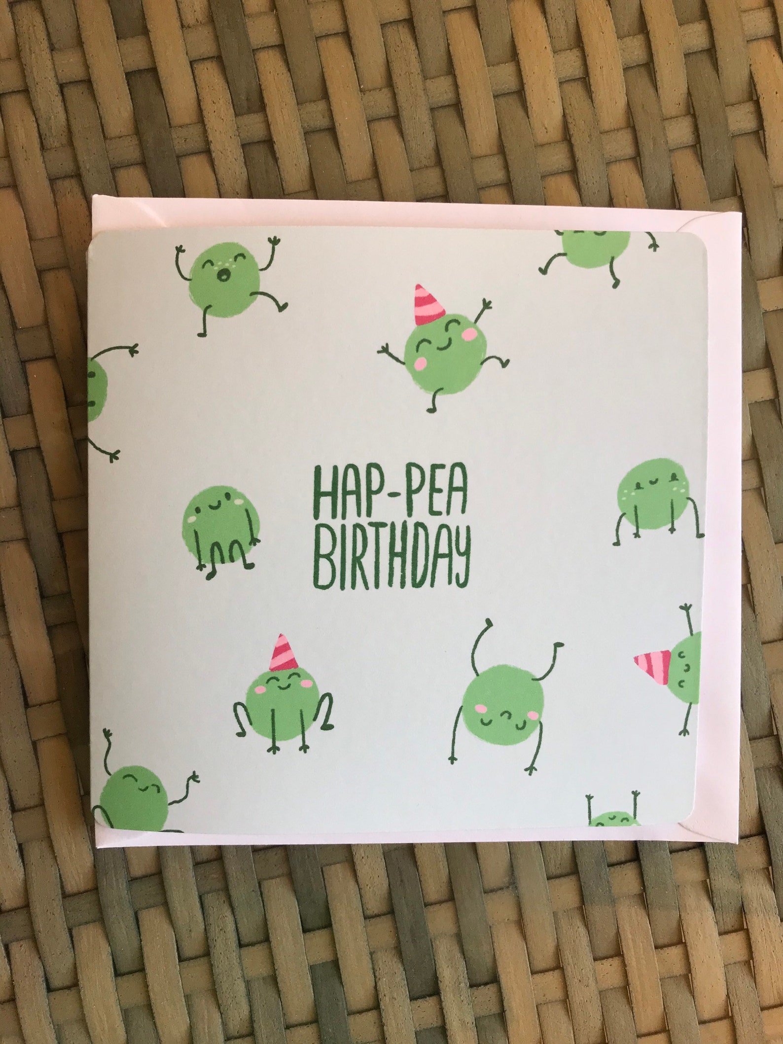Hap-Pea Birthday Card Childrens Fun Birthday Card Birthday | Etsy