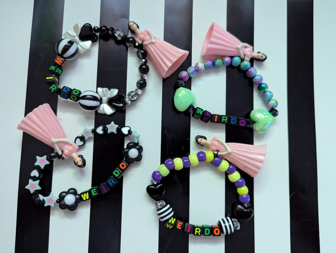 Pastel Goth Friendship Bracelet: Weirdo State of Mind, Chaos Jewelry - Etsy