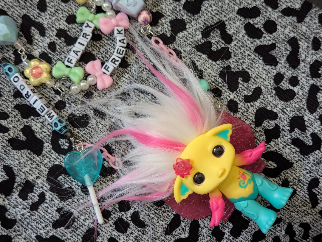 Weirdcore Zelf Doll Necklace, Kandi Kid Fairycore Jewelry - Etsy