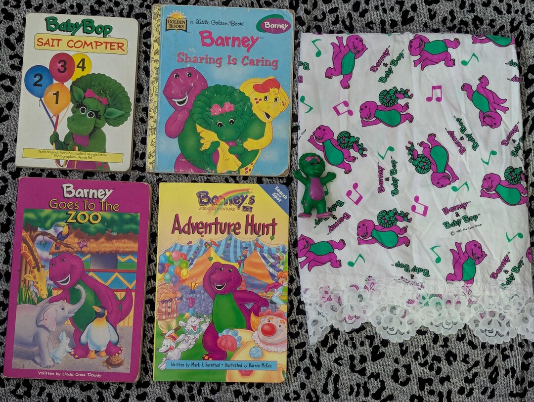 Vintage 90s Barney Gift Set. Lot of 6 Items From Daysela's Small Little ...