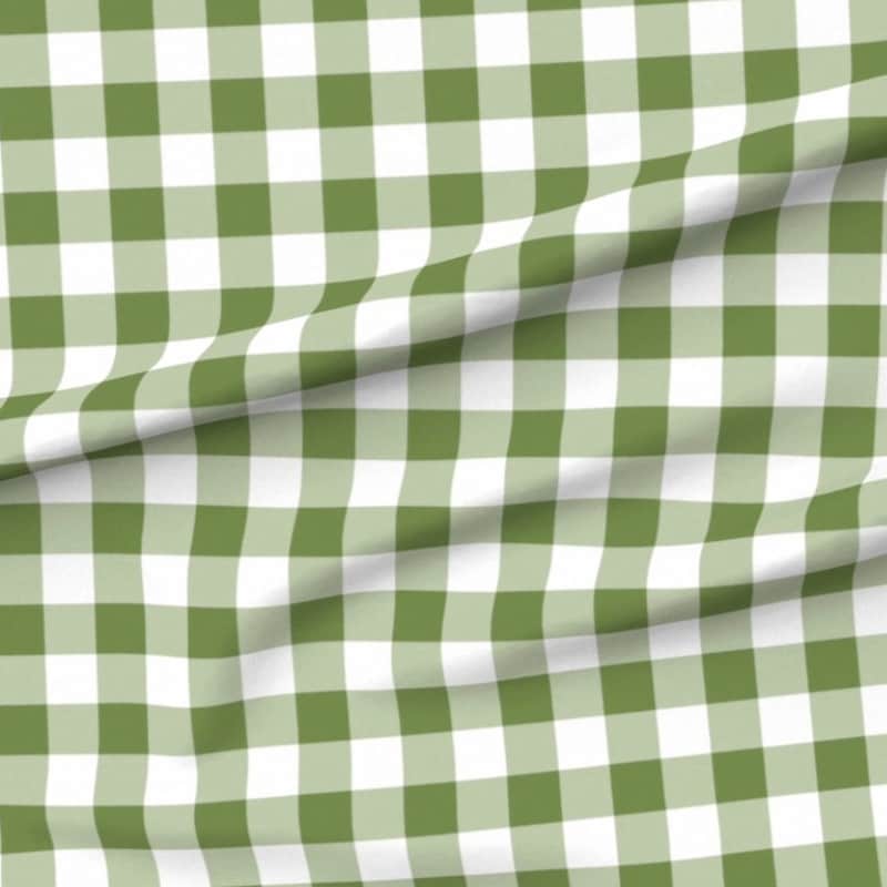 Green Gingham Fabric - Etsy