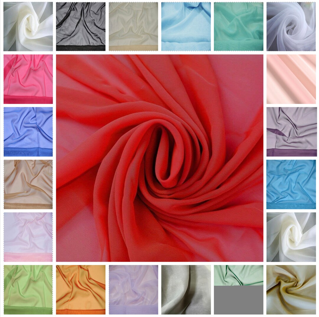 60" Wide (5ft Wide) Sheer Chiffon Fabric - Perfect for Draping Panels ...