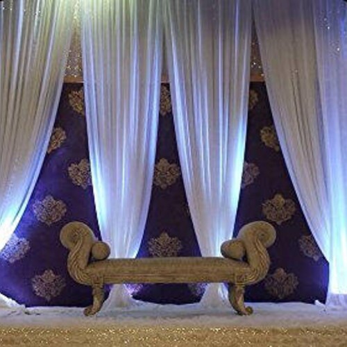 115 X 86 WHITE Chiffon Drapes Panels for Event - Etsy