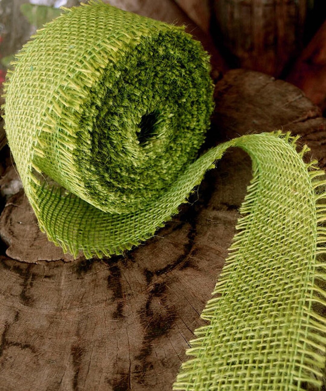 GREEN Burlap Jute Ribbon - 2.5" Wide X 10 Yards - Etsy