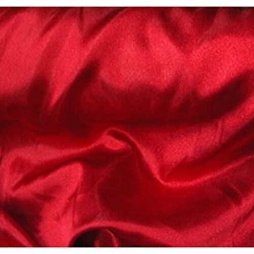 Red Thick Satin Fabric by the Yard Bridal Satin Fabric Silky - Etsy