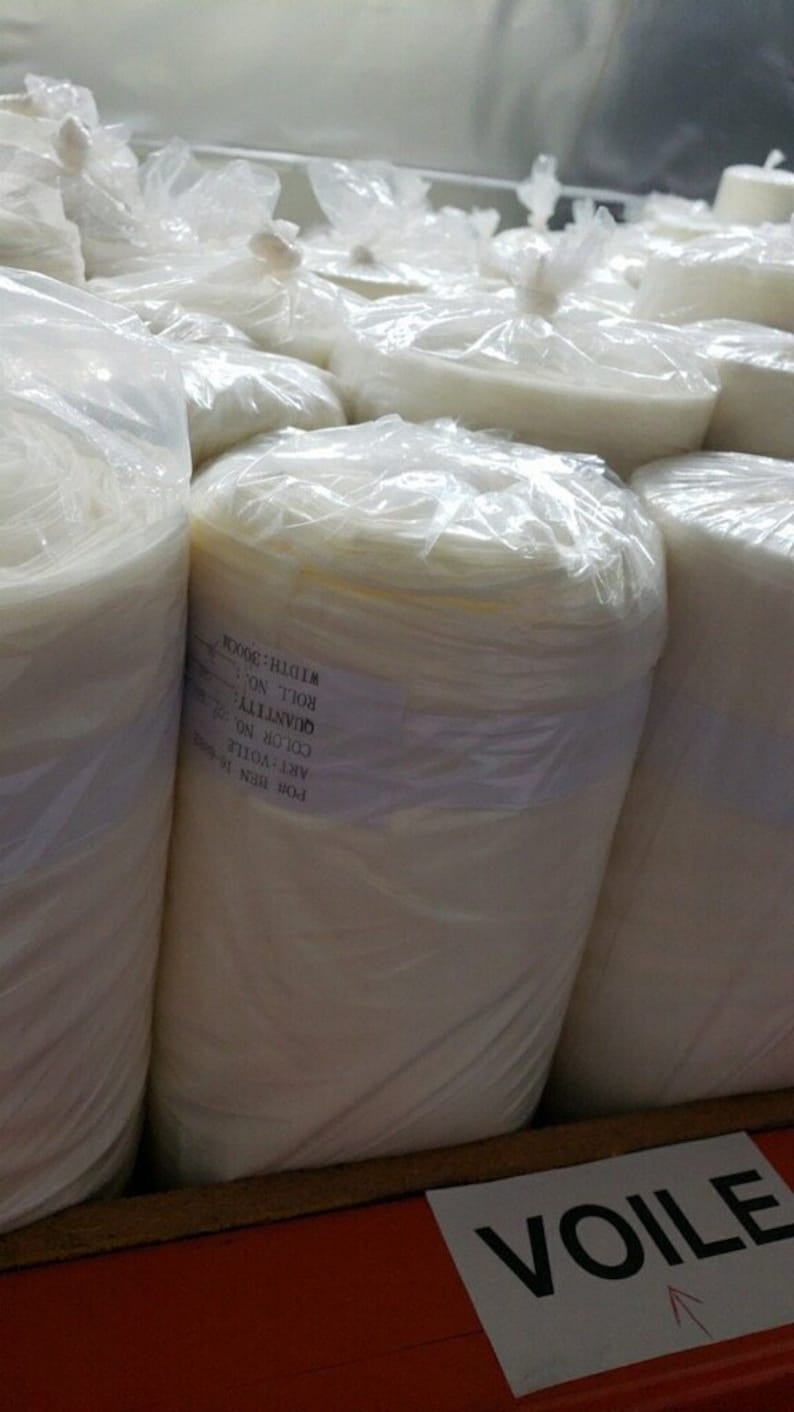 120" Wide(10 Feet Wide) X 120 Yards Roll - Sheer Voile Chiffon Fabric ...