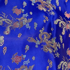 Chinese Dragon Jacquard Brocade Fabric - Sold by the Yard - Etsy