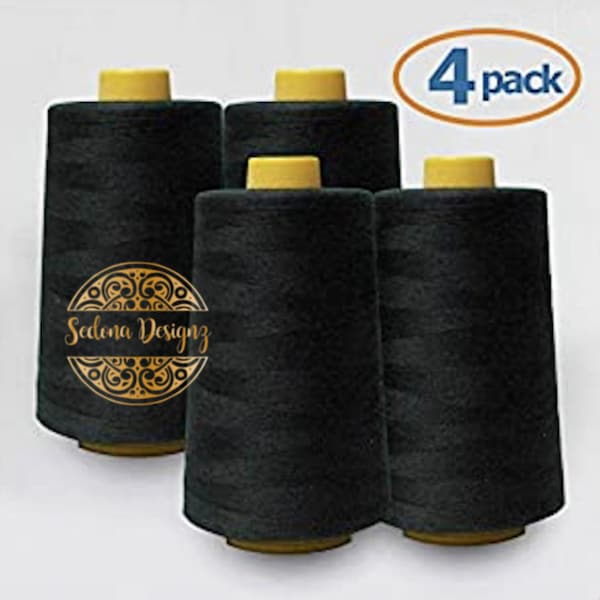 Black Sewing Threads - Etsy