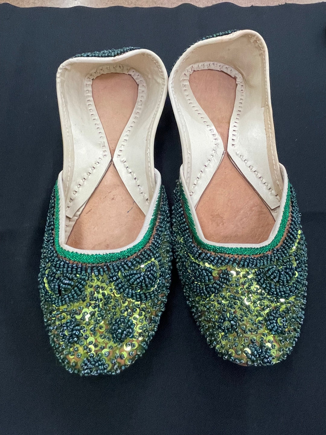 Punjabi Jutti/indian Ethnic Beaded Shoes/jutti/khussa/mojari/ballet ...