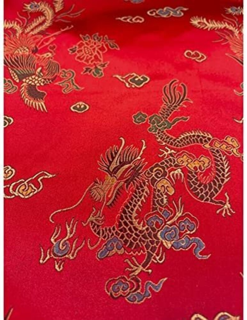 Chinese Dragon Brocade Fabric Sold by the Yard royal Blue - Etsy