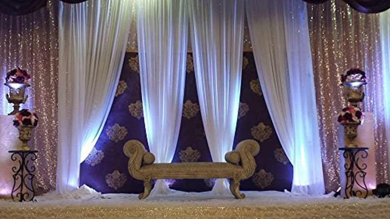 115 X 120 IVORY Chiffon Drapes Panels for Event | Etsy