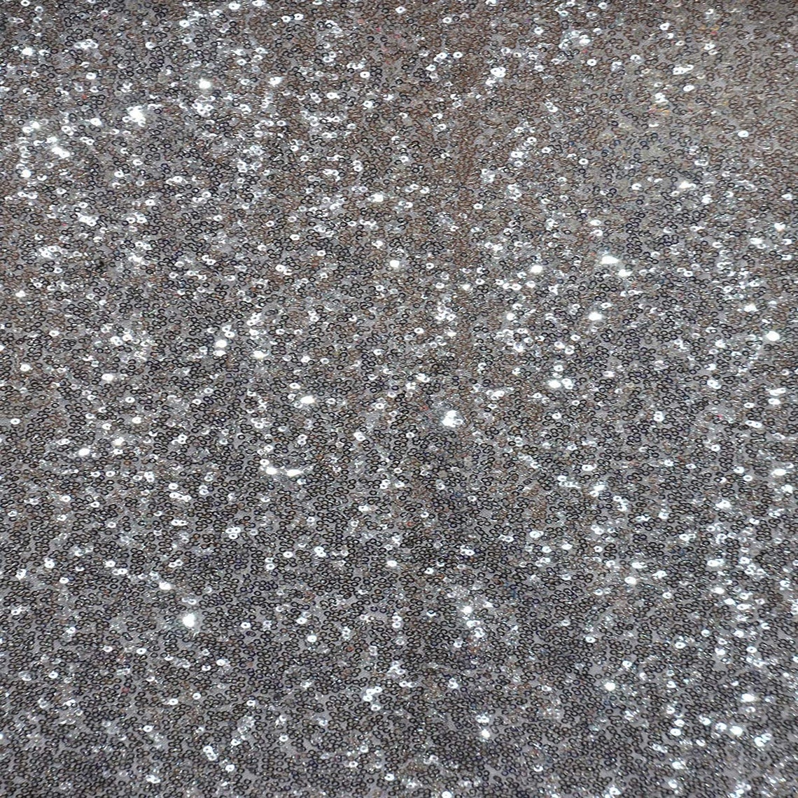 SILVER Sparkly Glitz Sequins Beaded Fabric by the Yard - Etsy