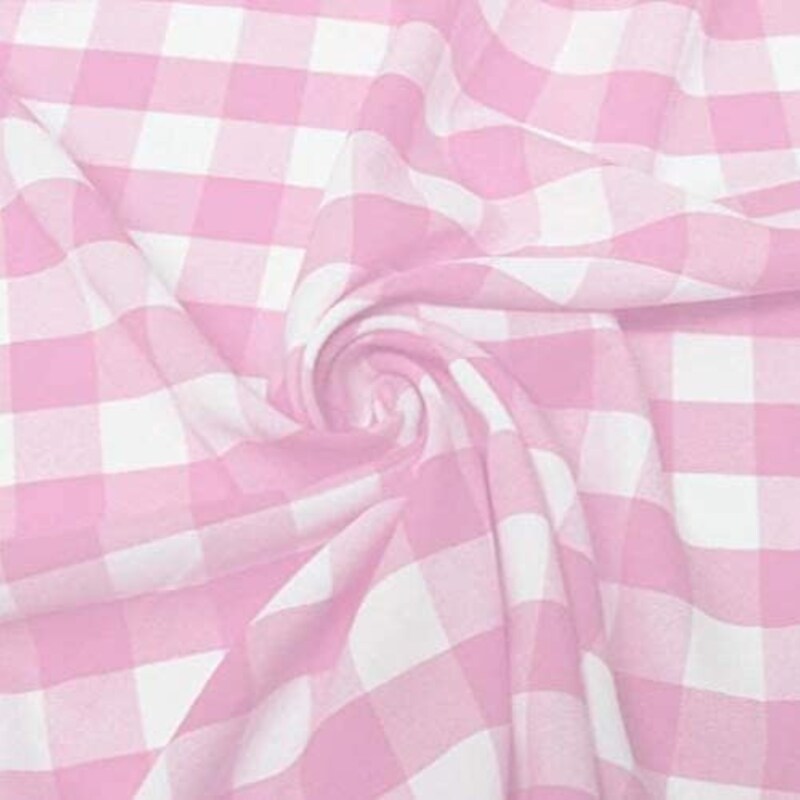 Pink Gingham Fabric - Etsy