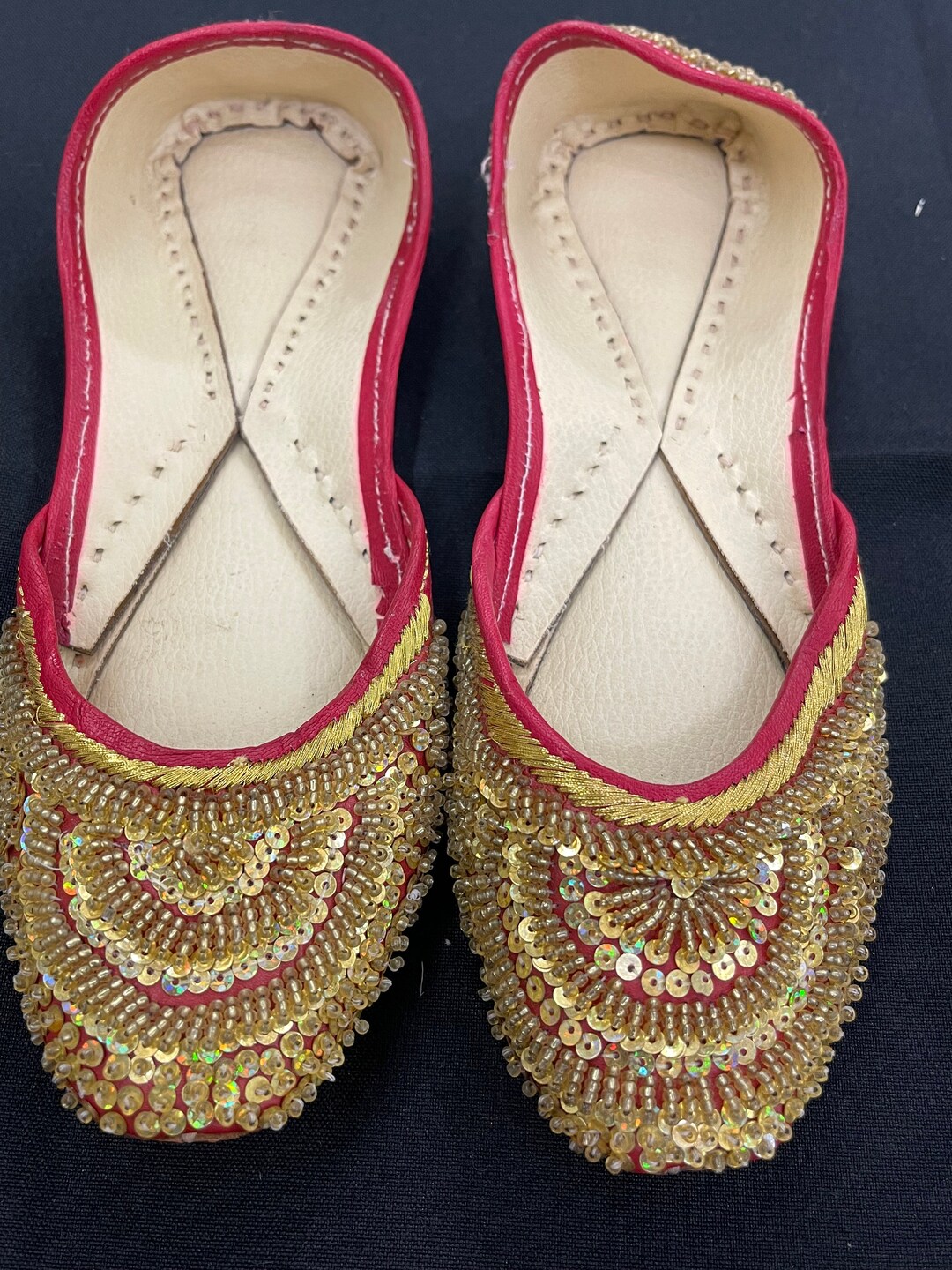 Punjabi Jutti/indian Ethnic Beaded Shoes/jutti/khussa/mojari/ballet ...