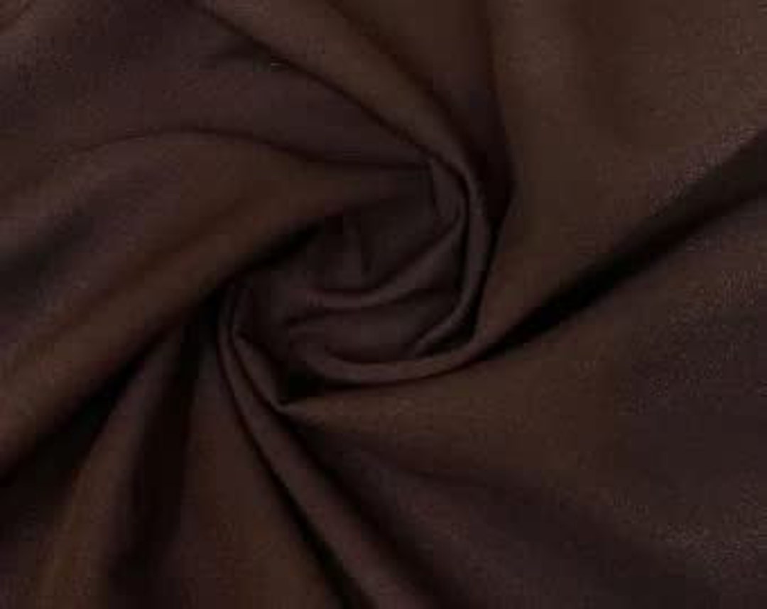 CHOCOLATE BROWN 60'' Poly Poplin Polyester Superior Quality Fabric by ...