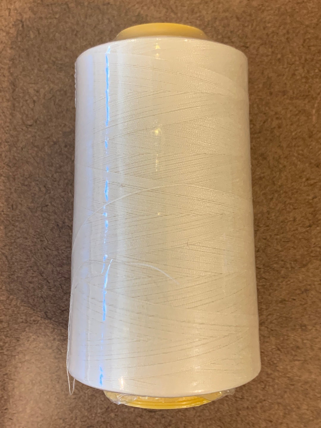 6000 Yard Spool IVORY Sewing Thread All Purpose 100% Spun Polyester ...