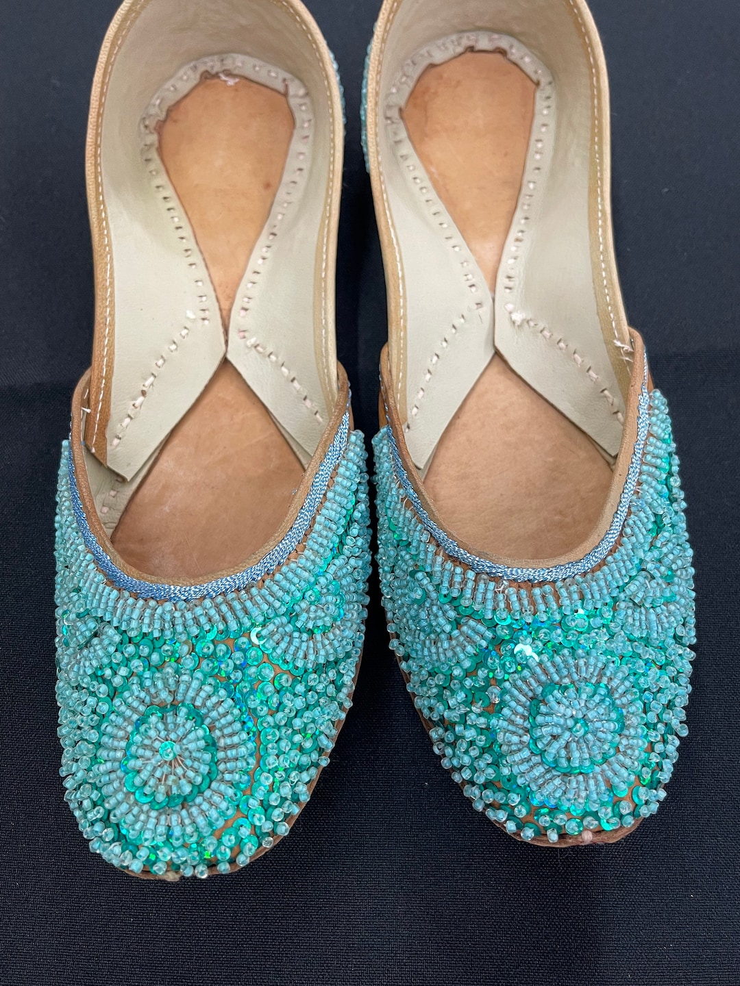 Punjabi Jutti/indian Ethnic Beaded Shoes/jutti/khussa/mojari/ballet ...
