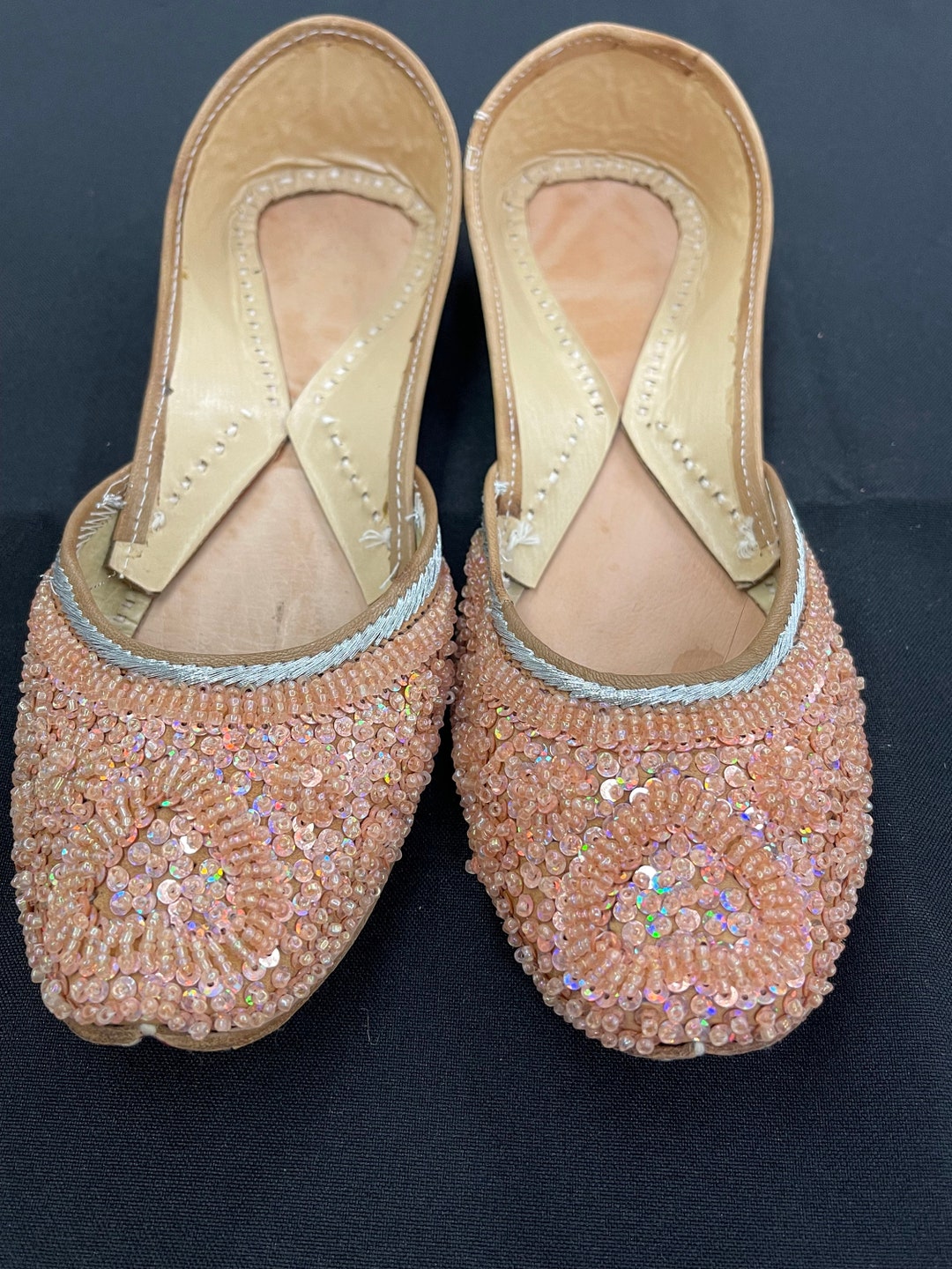Punjabi Jutti/indian Ethnic Beaded Shoes/jutti/khussa/mojari/ballet ...