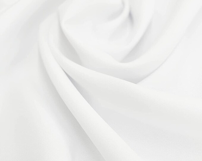 White Polyester Fabric Sold by the Yard X 60 and 120 Wide Visa ...