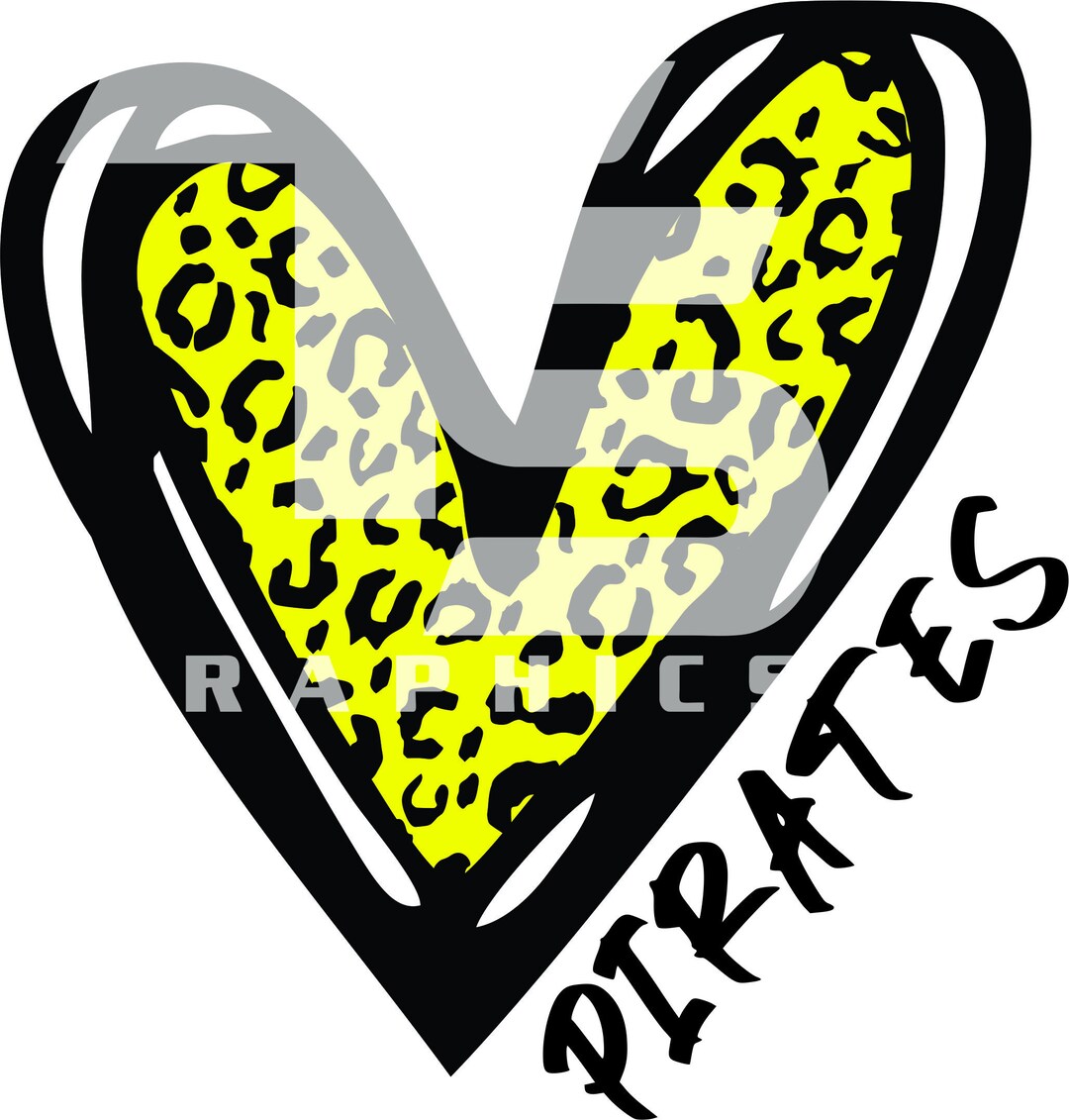 Pirates 80 Animal Print Heart SVG PNG Sublimation Graphic Pick Your ...
