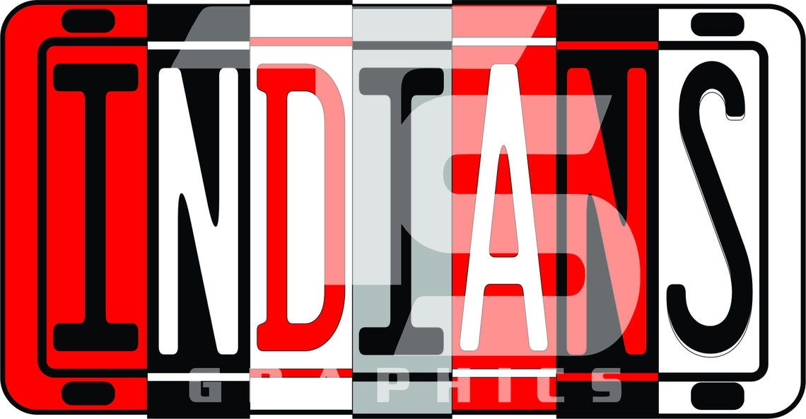 Indians 90 License Plate Logo SVG PNG Sublimation Graphic Pick Your ...