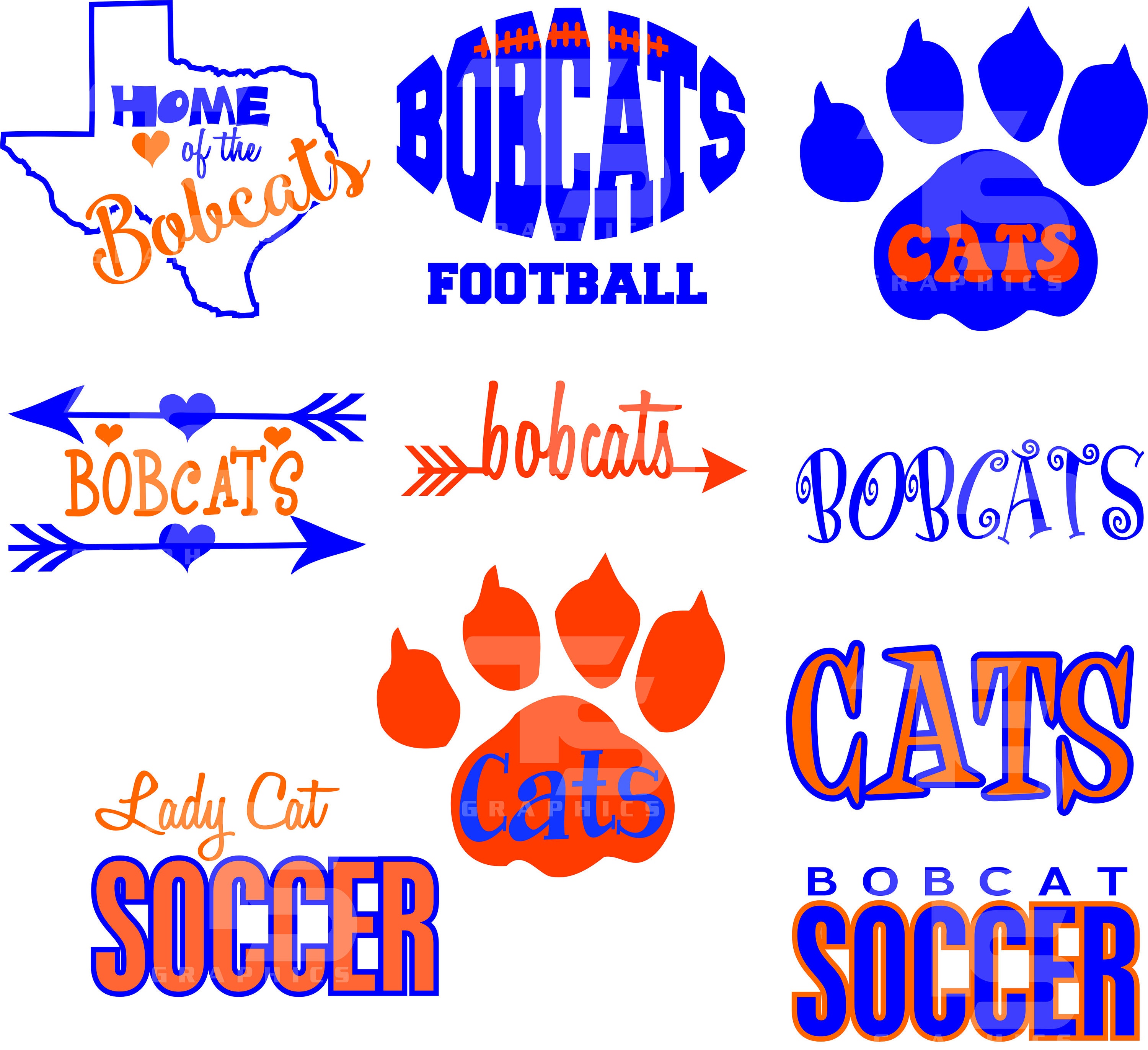 Bobcats SVG Bundle 1 | Etsy